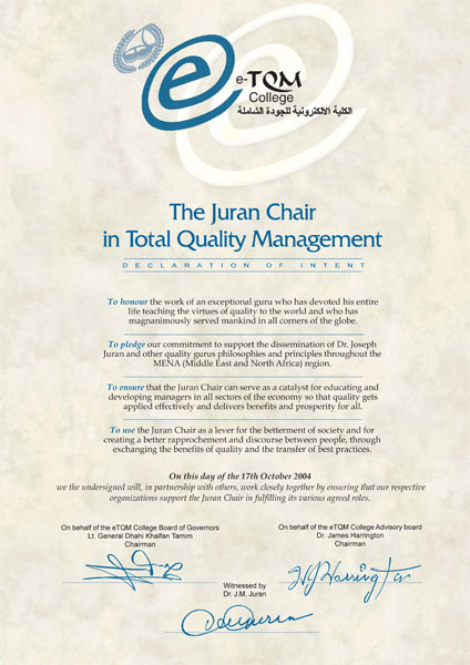 Juran Chair Signing – ECBPM